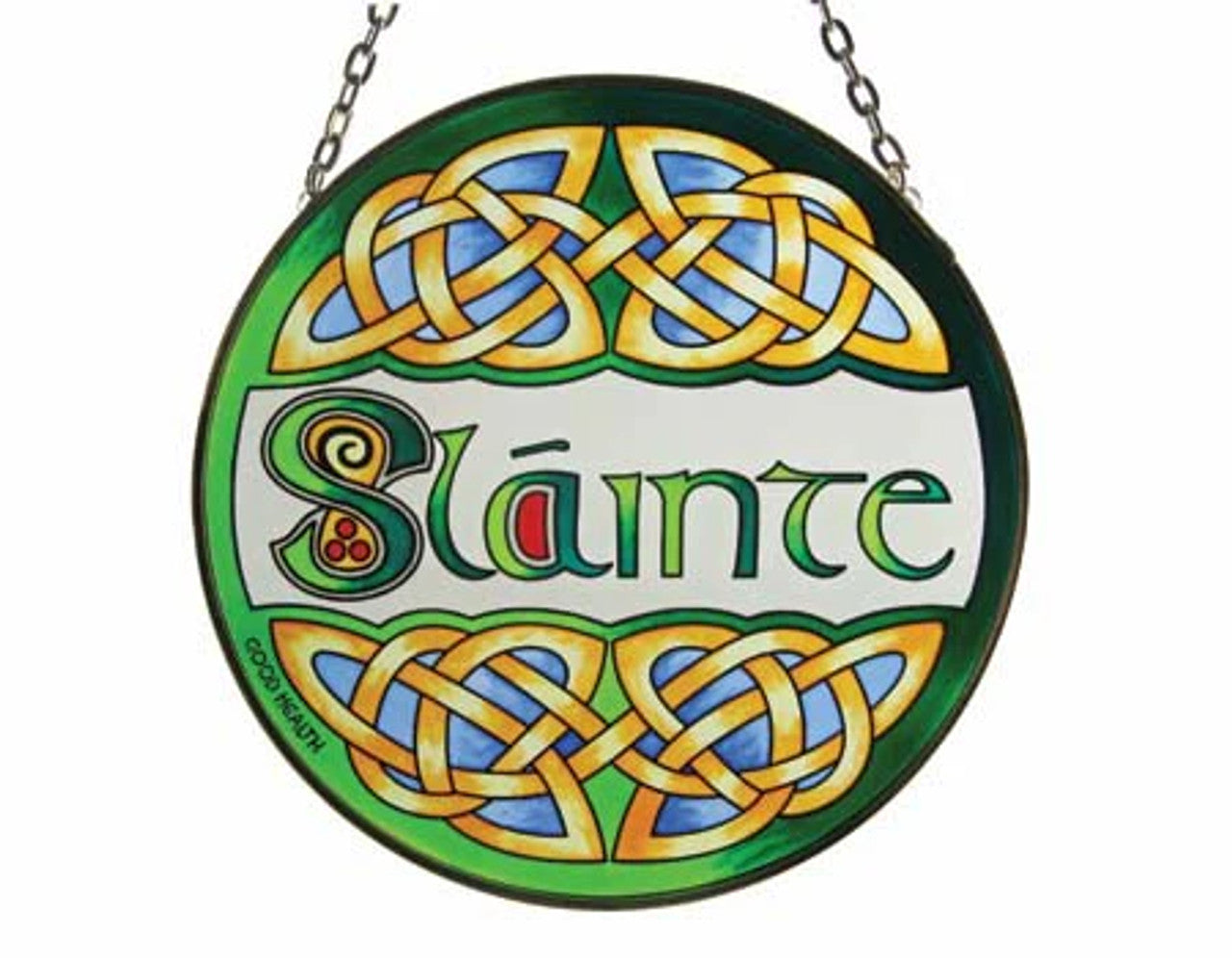 Round Slainte Stained Glass Panel - Little taste of home