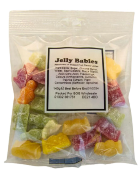 Bumper pack Jelly Babies 140g - Little taste of home