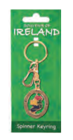 Souvenirs of Ireland Map Spinner Keyring - Little taste of home