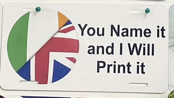 British Flag Design- CUSTOM LICENSE PLATES - Little taste of home