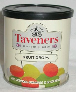 Taveners Mixed Fruit Drops Travel Tin 200g - Little taste of home